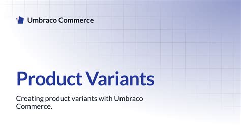product variants umbraco commerce