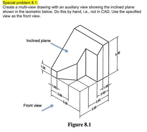 Solved Special Problem 81 Create A Multi View Drawing With