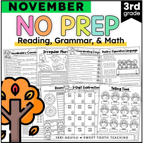 Third Grade Reading Printable Worksheets