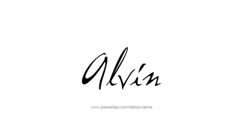 Alvin Name Tattoo Designs