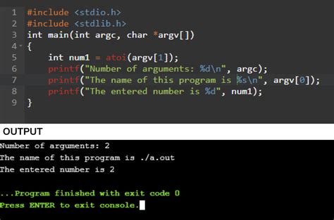 Command Line Arguments In C