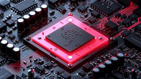 abstract technology background with microprocessor premium ai