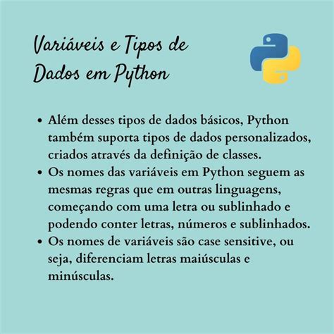 Variáveis e Tipos de Dados em Python em 2023 Tipos de dados Ciência da computação Dados