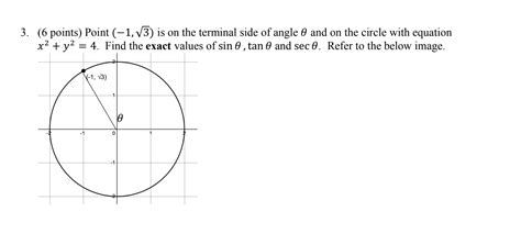 Solved 6 Points Point −13 Is On The Terminal Side Of