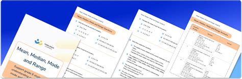 FREE Mean Median Mode And Range Worksheet Third Space Learning