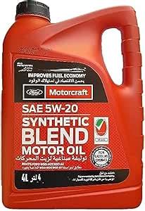Motorcraft 5W20 Synthetic Blend Motor Oil 4L: Buy Online at Best Price ...