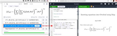 snip with overleaf