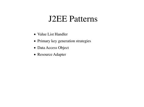 ppt j2ee design patterns powerpoint presentation free download id