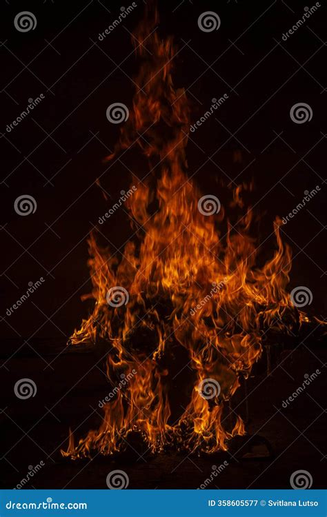 Fire Flames On Black Background Fire Sparks Background Abstract Dark Fire Flames Background