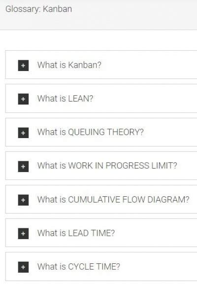 Glossary Kanban ScrumDesk Meaningful Agile