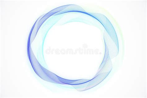 Abstract Colorful Circular Wave Pattern With Gradient Lines On White