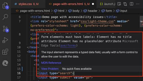 Inline And Live Issue Analysis Microsoft Edge Developer Documentation