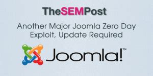Another Major Joomla Zero Day Exploit Update Required