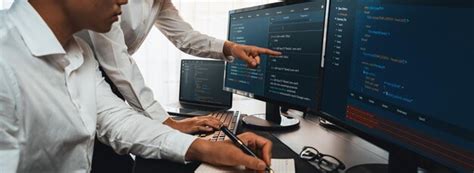 Premium Photo Software Development Team Working Together In Office