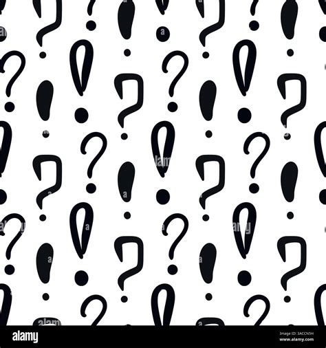 Question And Exclamation Marks Seamless Pattern Background With
