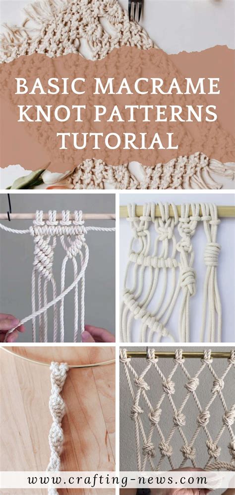 basic macrame knot patterns tutorial written crafting news