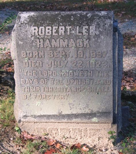 Robert Lee Hammack 1897 1922 Find A Grave Memorial