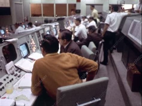 Mission Operations Control Room During Apollo 8 Mission 1968 Stock
