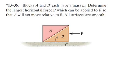 solved blocks a and b each have a mass m determine the