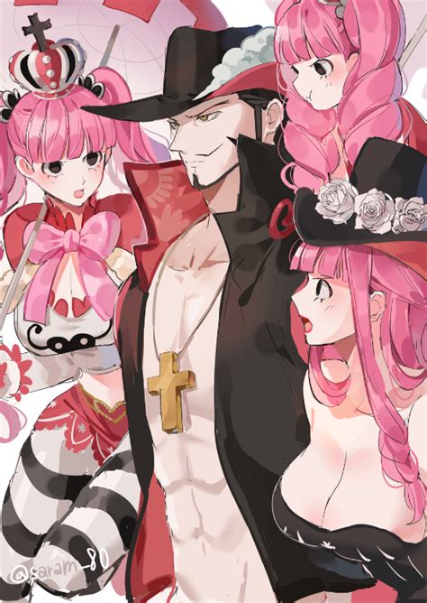 Perona And Dracule Mihawk One Piece Drawn By Joman Danbooru
