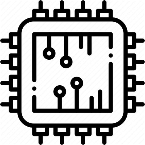 Processor Cpu Chip Digital Electronics Iot Icon Download On Iconfinder