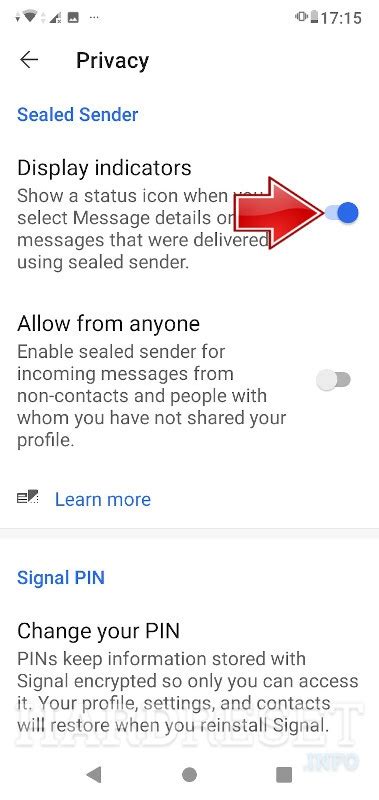 How To Disable Display Indicators In Signal How To HardReset Info