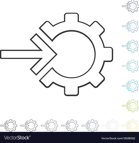 Integration Arrow Icon Royalty Free Vector Image