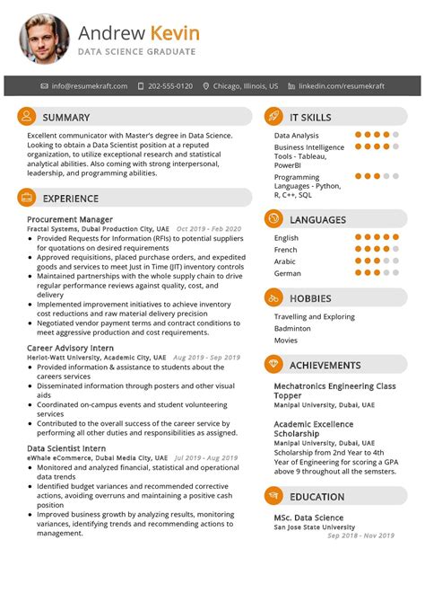 Data Science Graduate Resume Example In 2025 Resumekraft