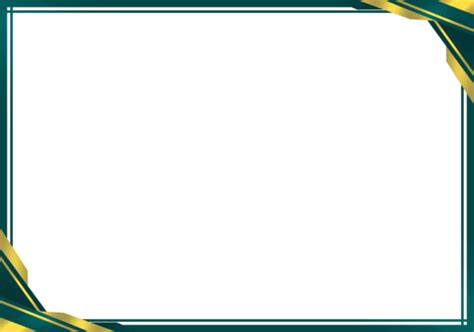 녹색 프레임 테두리 골든 코너 인증서 설계 국경 자격증 눈금 Png 일러스트 및 Psd 이미지 무료 다운로드 Pngtree