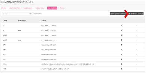 Adding A DNS Record Alwaysdata Documentation