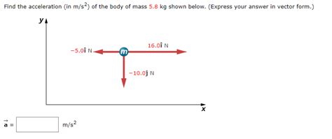 Solved Find The Acceleration In M S Of The Body Of Mass Chegg