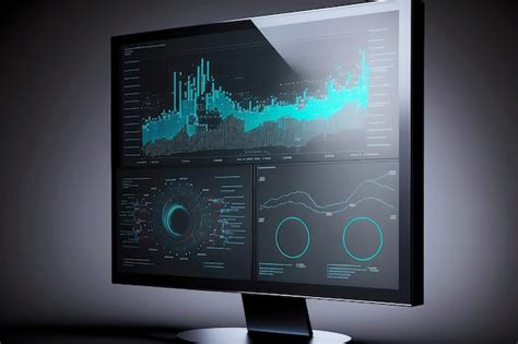 Premium Photo Computer Monitor With Graphs Displaying Business Strategy