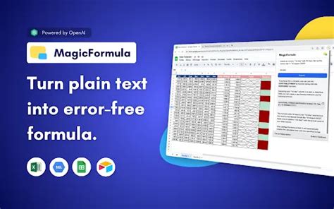 Magicformula Generación De Fórmulas Ai Para Hojas De Cálculo Creatiai