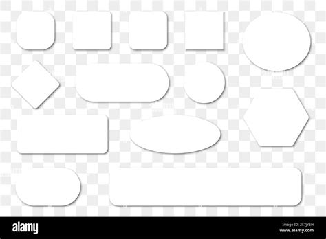 Set Of Blank White Buttons With Shadow Stock Vector Image And Art Alamy