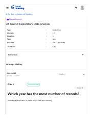 Quiz Exploratory Data Analysis Pdf Go Back To Advanced Statistics