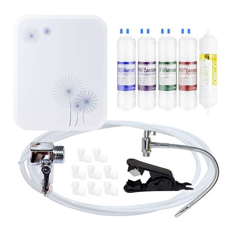 Fst Wp4hw 고급형 4단 싱크탑 정수기필터 화이트 Diy세트 싱크탑diy셀프정수기필터4단정수기필터자가설치정수기필터4단필터 주필터테크