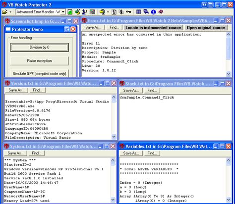 VB Watch Screenshots