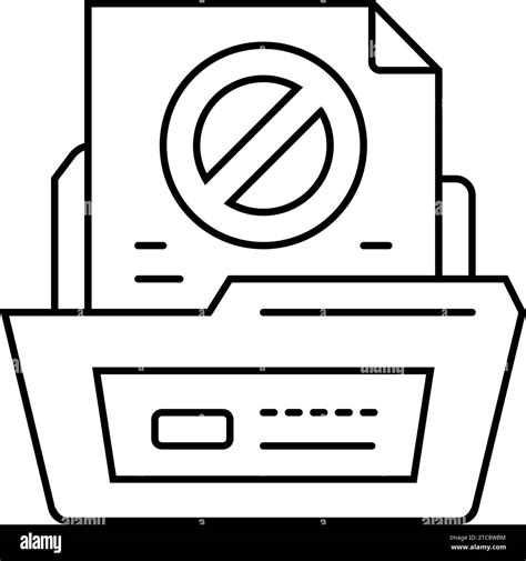 Proposal Rejected Line Icon Vector Illustration Stock Vector Image And Art Alamy