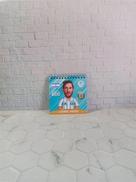 دفترچه یادداشت لیونل مسی آرژانتین و اینتر میامی طرح کیمدی سایز 10 در 10