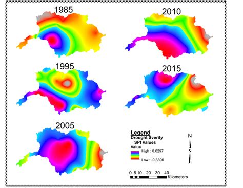 Drought Severity Spatial Distribution Between 1985 And 2015 Download