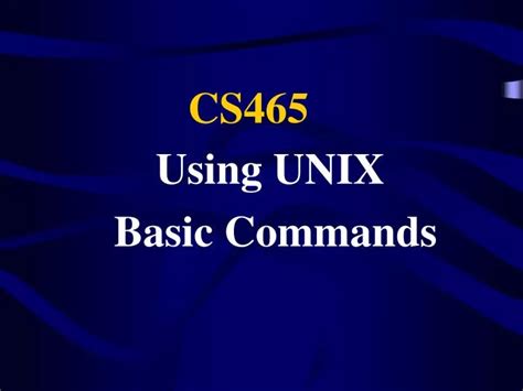 Ppt Using Unix Basic Commands Powerpoint Presentation Free Download
