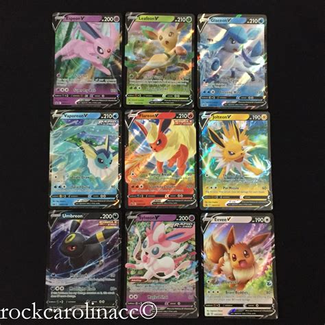Pokemon Evolusjonskart Eevee Pokemon Eeveelution Figuren Set 9 Stk