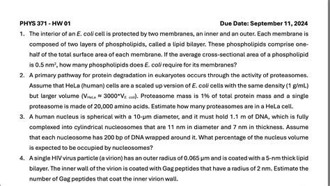 Solved The Interior Of An E ﻿coli Cell Is Protected By Two