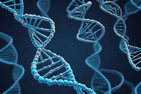 Premium Photo Isometric Digital Dna Structure In Blue Background Science Concept Dna Sequence