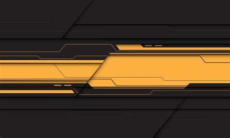 Abstract Yellow Black Cyber Futurisitc Technology Geometric Design