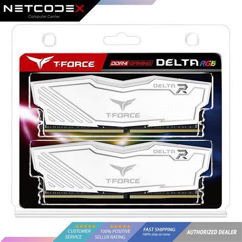 Teamgroup T Force Delta Rgb White 16gb 2 X 8gb Cl16 288 Pin Ddr4 Sdram Ddr4 3200 Pc4 25600