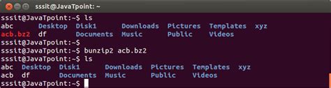 Linux Bzip2 Bunzip2 Tpoint Tech