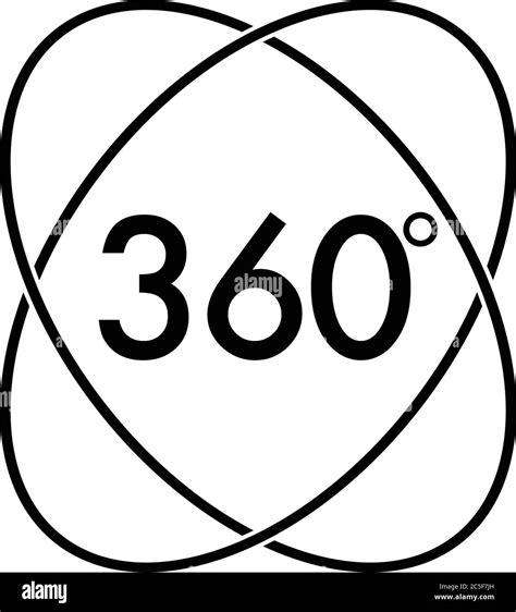 Virtual Reality 360 Degrees Vr Camera Icon Text Illustration Vector