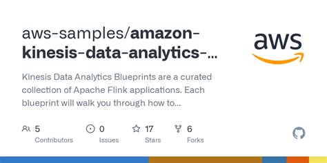 github aws samples amazon kinesis data analytics blueprints kinesis