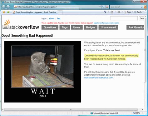 Stack Overflow Down